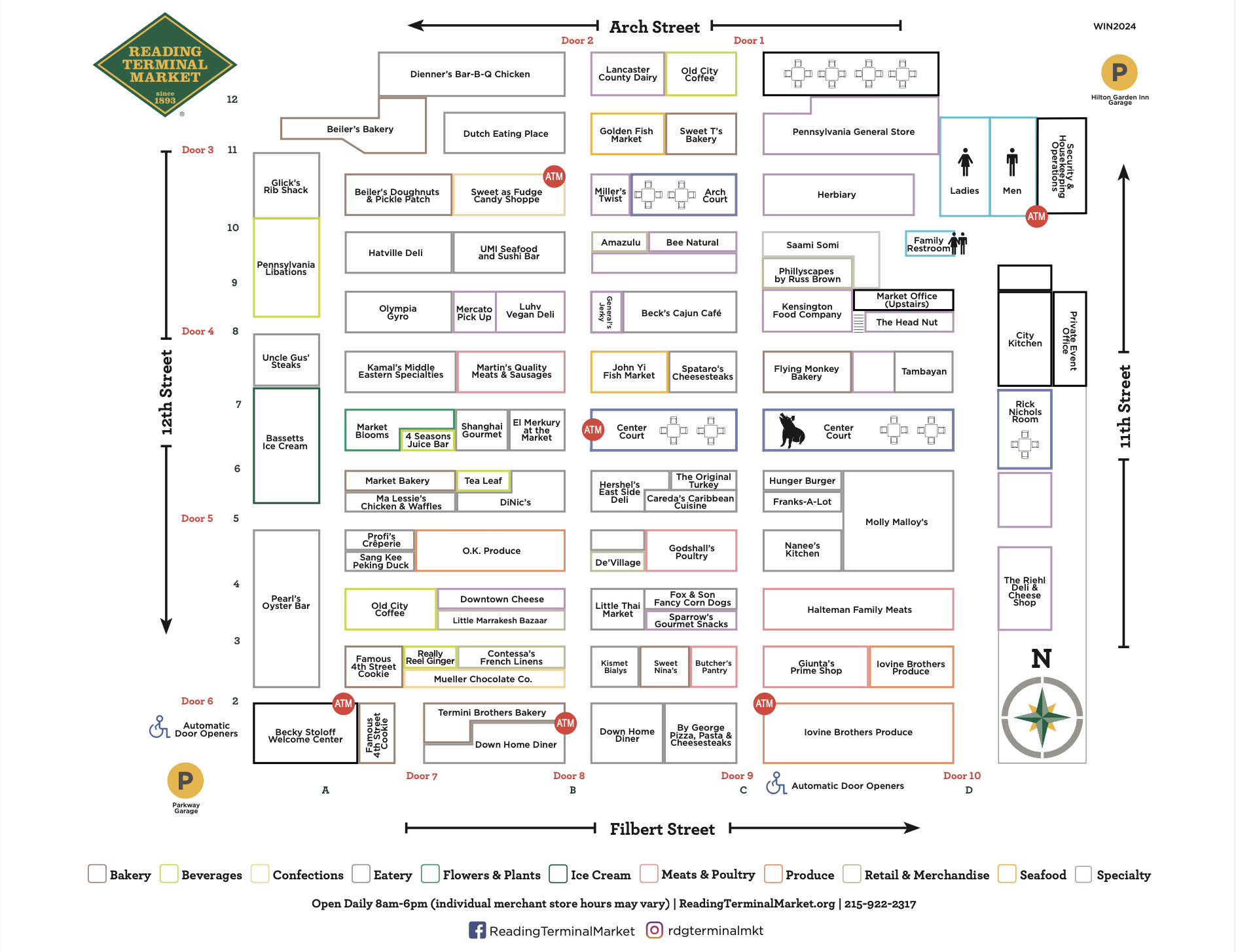 Market Map & Directory - Reading Terminal Market Philadelphia
